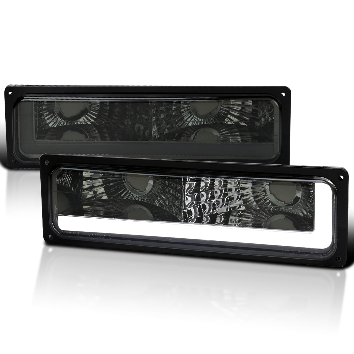 Spec-D Tuning Smoke LED Bar Bumper Lights Compatible with 1988-1998 ...