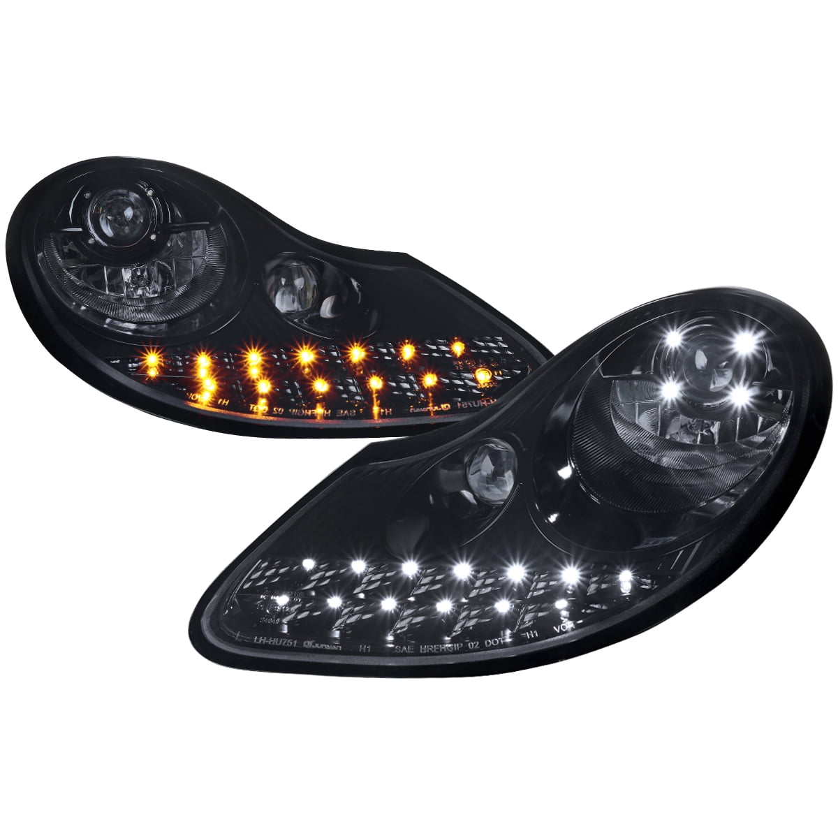 Spec-D Tuning LED Projector Fog Headlights for '97-'04 Porsche Boxster ...