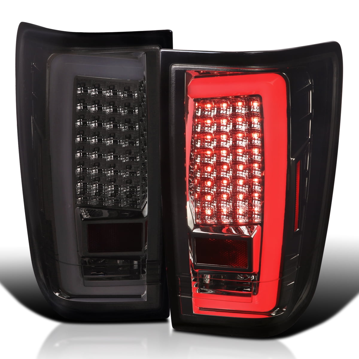 Spec-D Tuning Smoke LED Tail Lights w/ White LED Light Bar Compatible ...