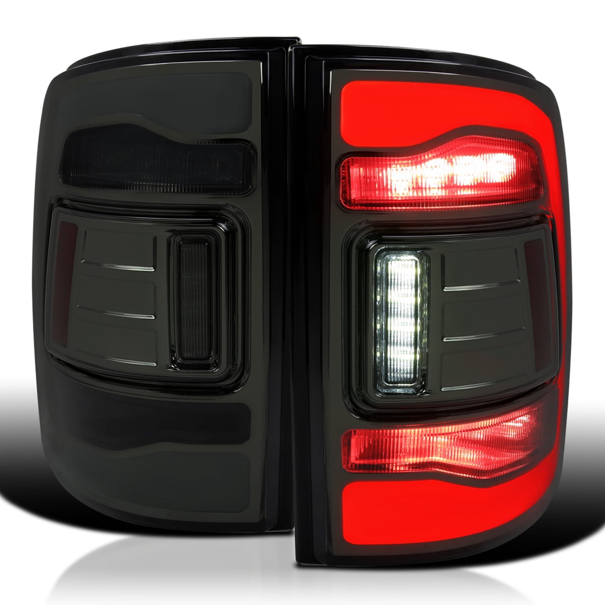 Spec-D Tuning Smoke LED Tail Lights w/ White LED Light Bar Compatible ...
