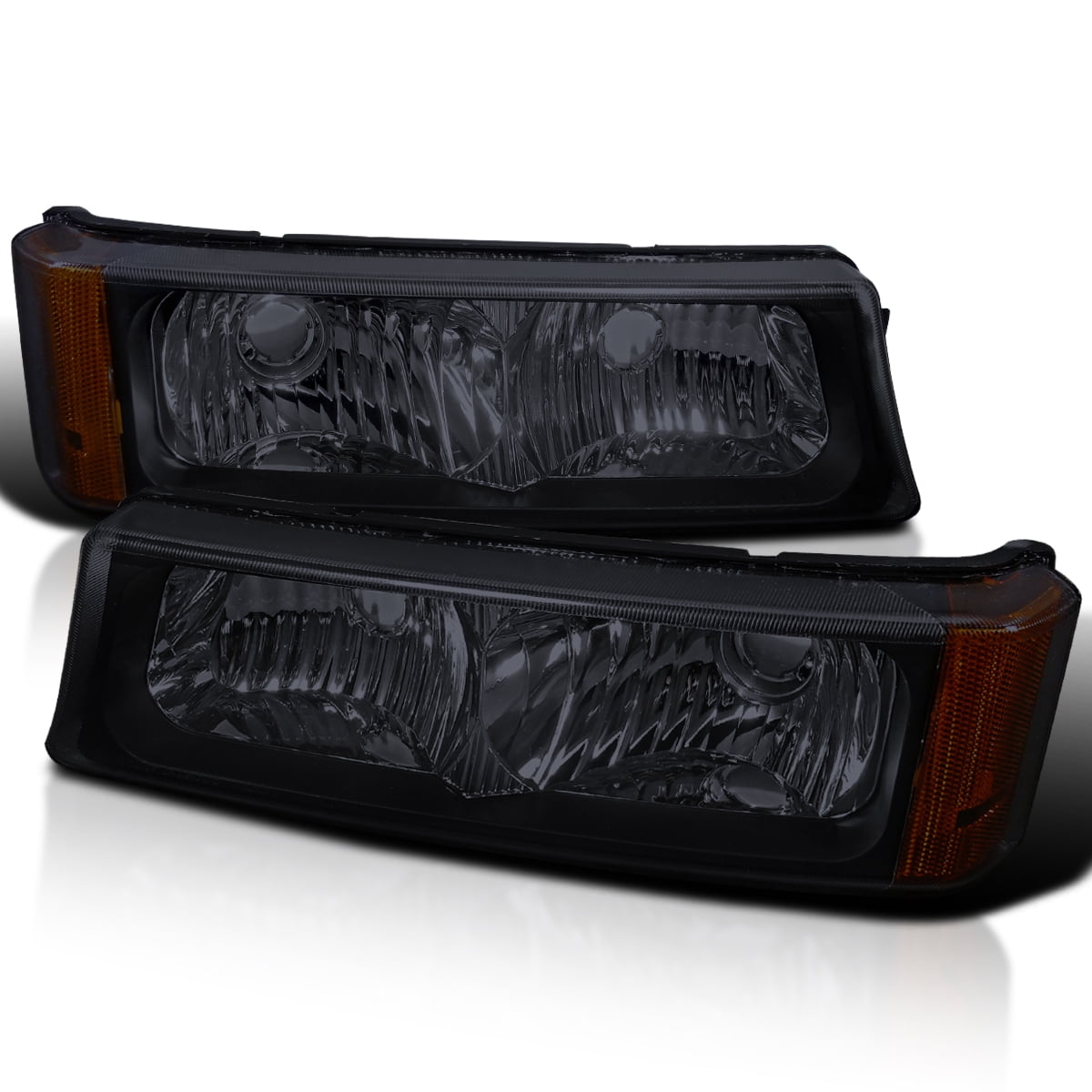 Spec-D Tuning Smoke Lens Bumper Lights Compatible with 2003-2007 Chevy ...