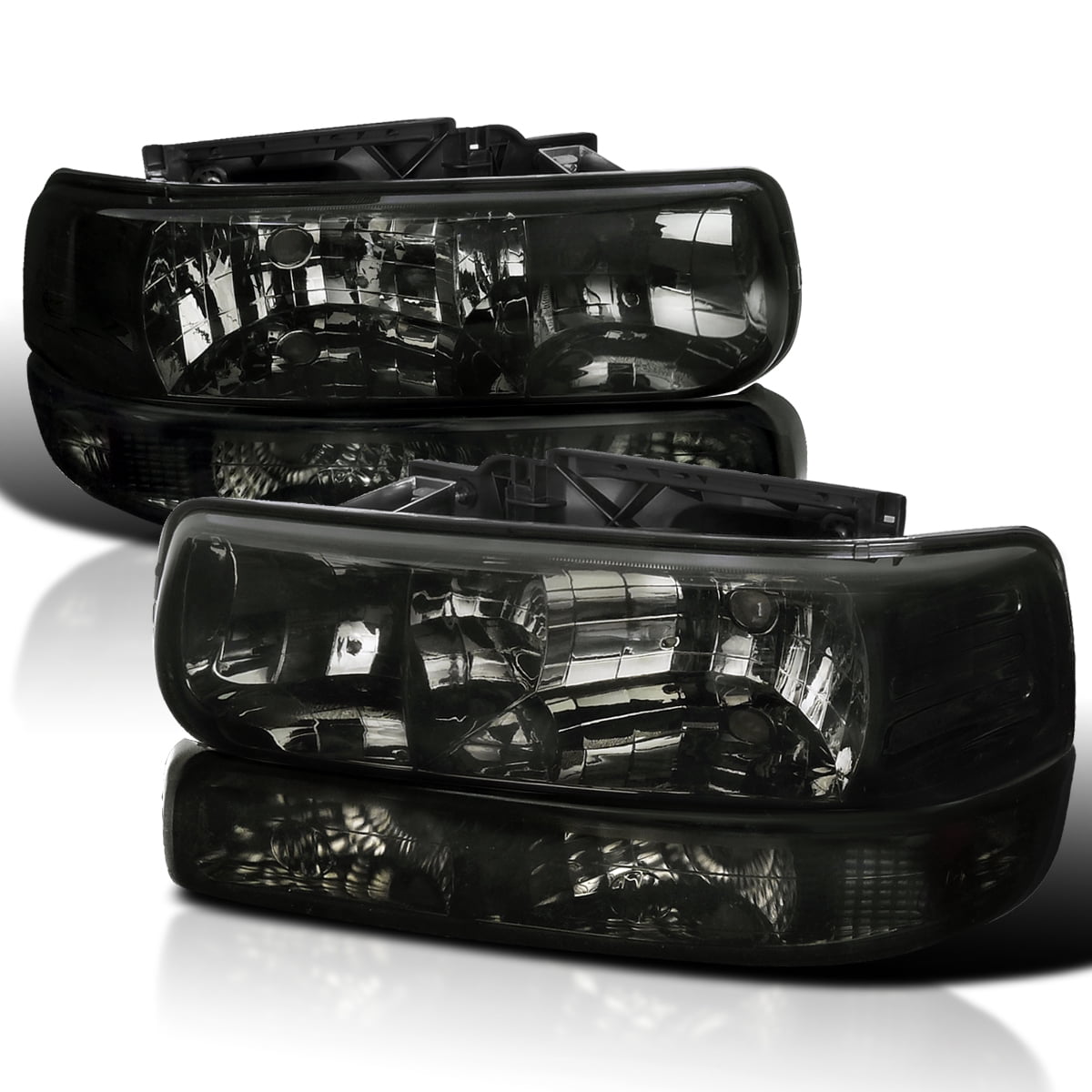 Spec-D Tuning Smoke Lens Headlights + Bumper Lights Compatible with ...