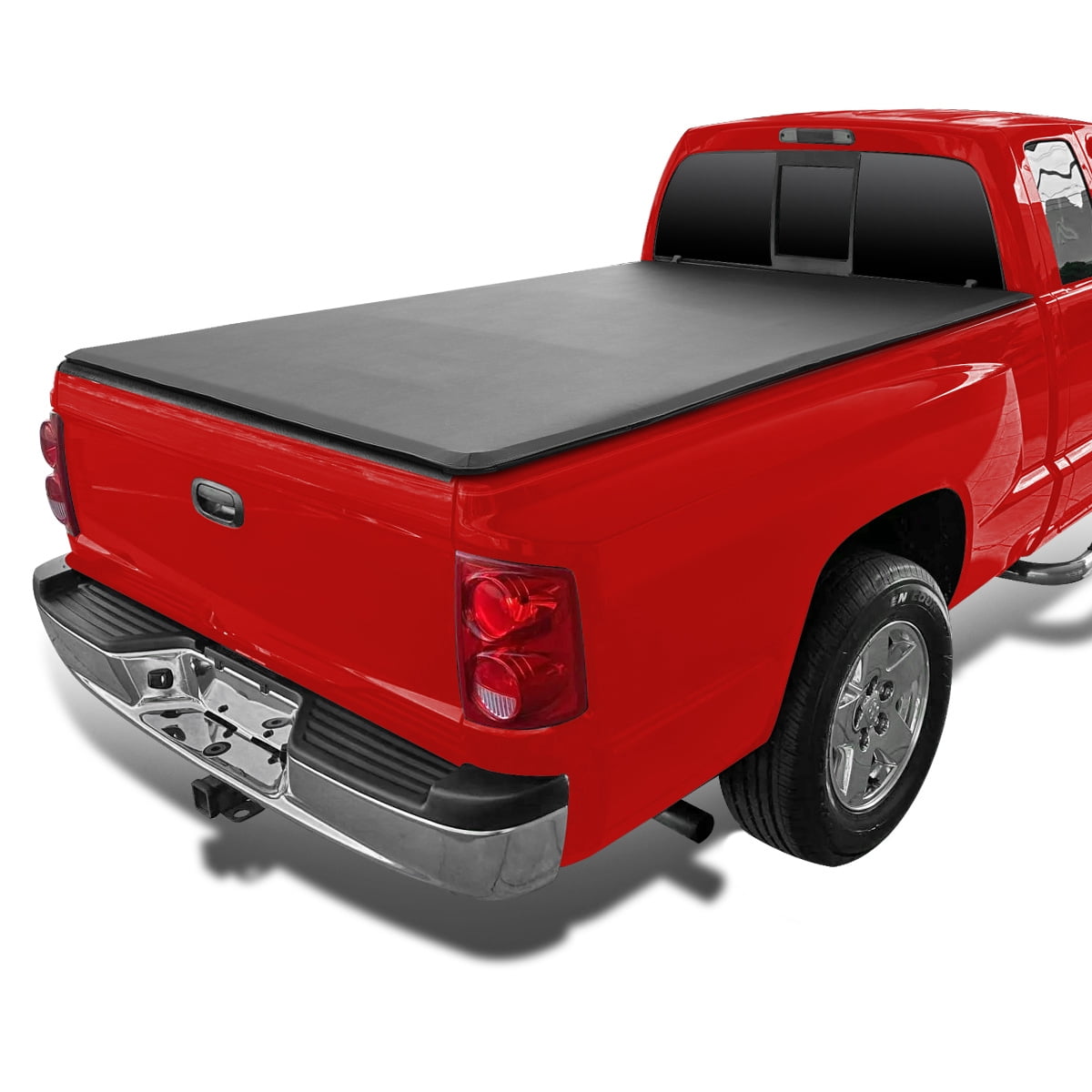 Spec-D Tuning Soft Quad Fold Tonneau Cover Compatible with 2005-2010 ...