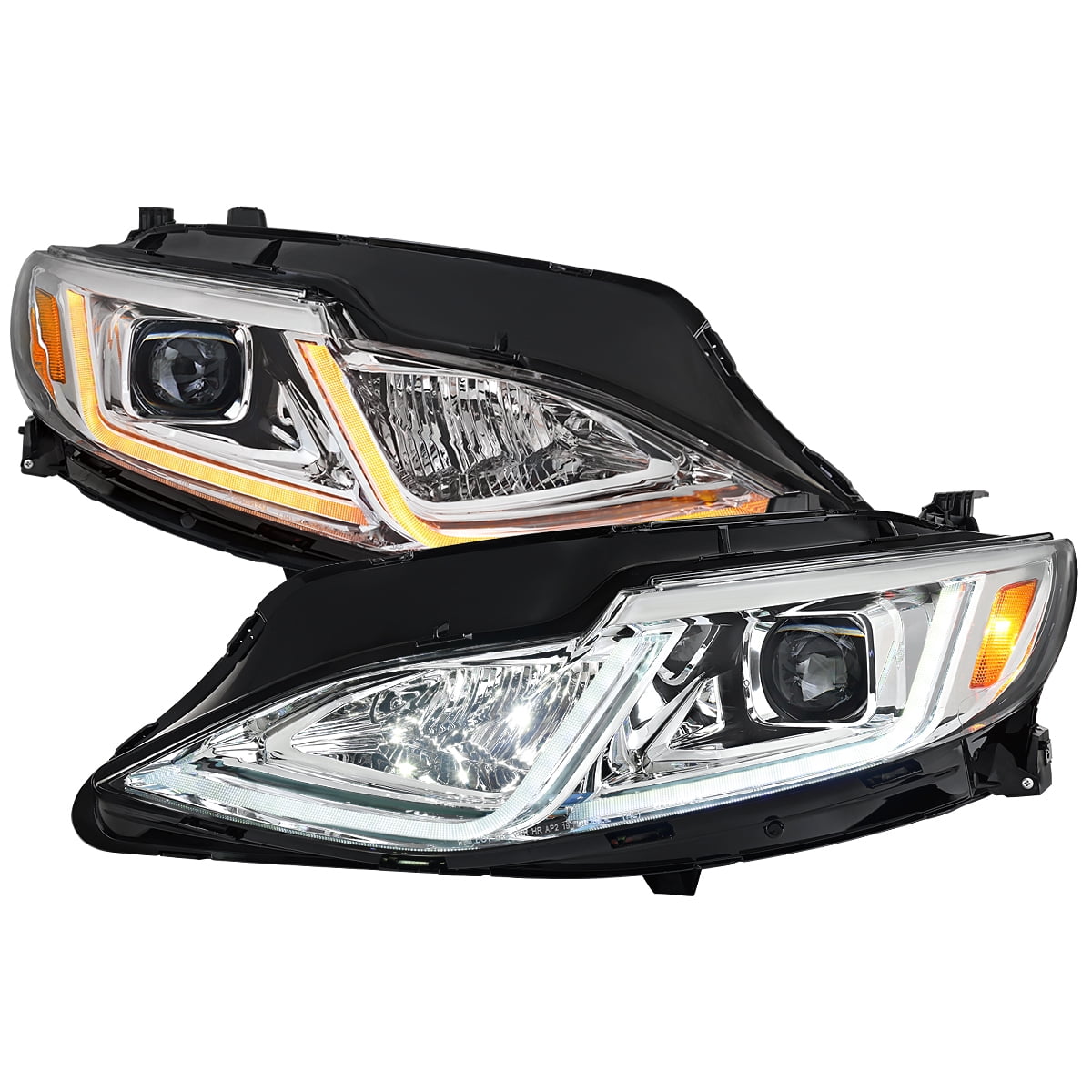 Spec-D Tuning LED Chrome Projector Headlights w/Switchback Sequential ...