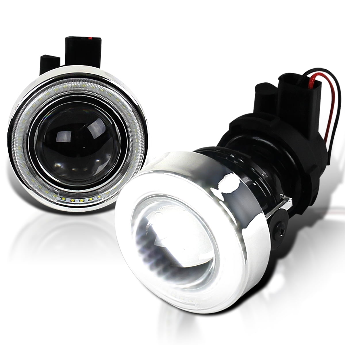 Spec-D Tuning Universal 3" Round White LED Halo Angel Eyes Bumper ...