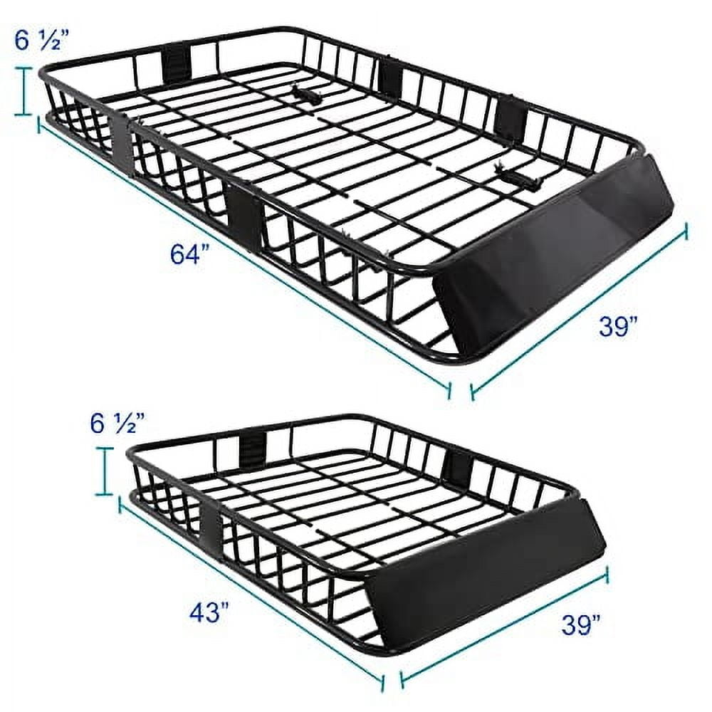 Spec-D Tuning Universal 64" Extendable Roof Rack Luggage Hold Carrier ...