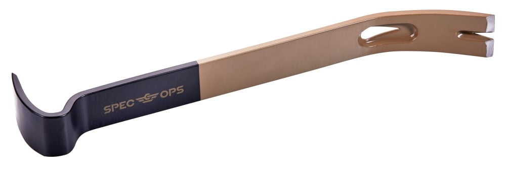 Spec Ops Tools 15" Flat Pry Bar Crowbar, Curved Rocker Head, Teardrop ...