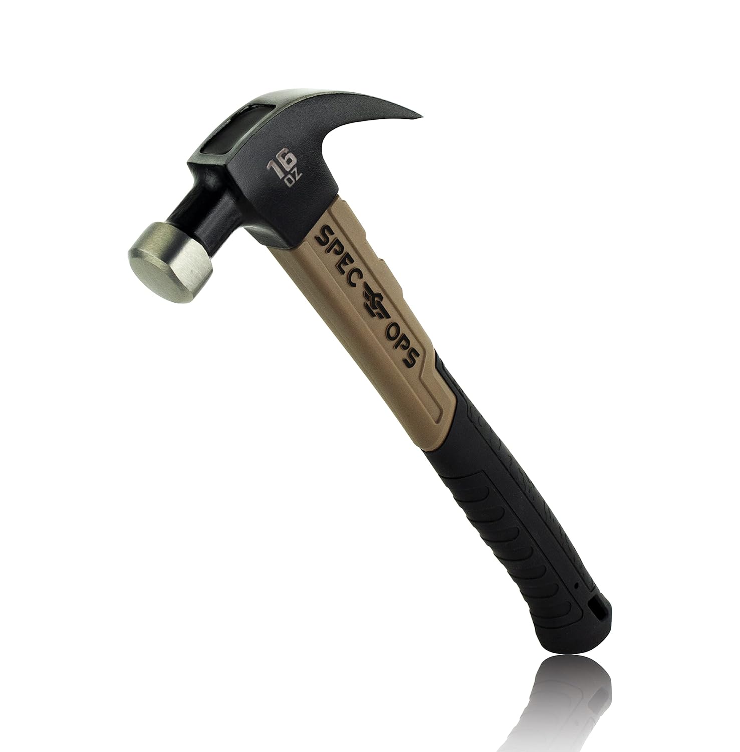 Spec Ops Tools Fiberglass Hammer 16 oz Curved Claw ShockAbsorbing Grip ...