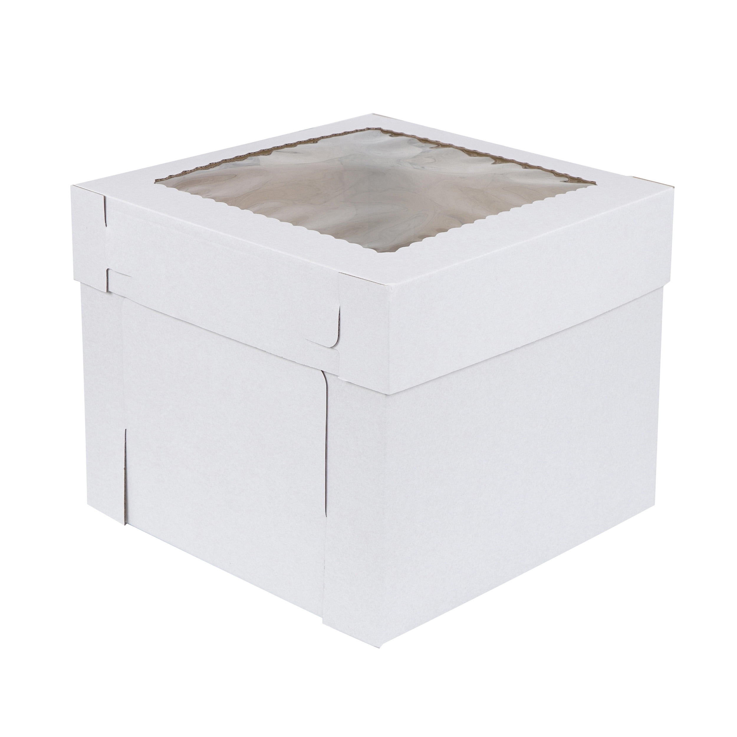 Spec101 Large Cake Boxes with Window - 60pk, 12 x 12 x 10 Inch Pastry ...
