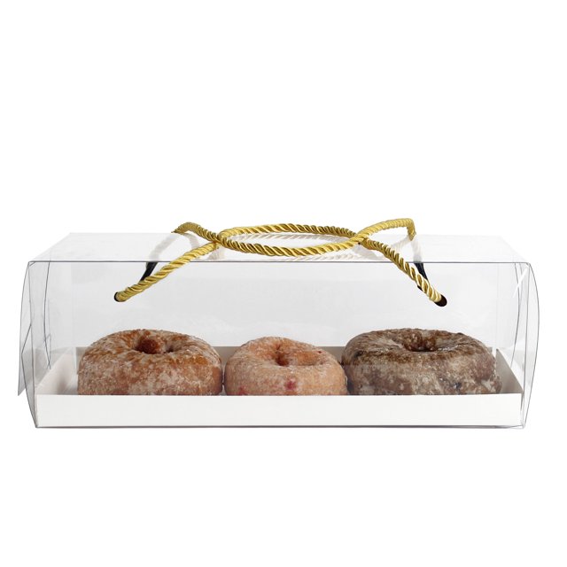 Spec101 Clear Dessert Boxes with Handles 10pk - 10.8x4.3x3.7in Small ...