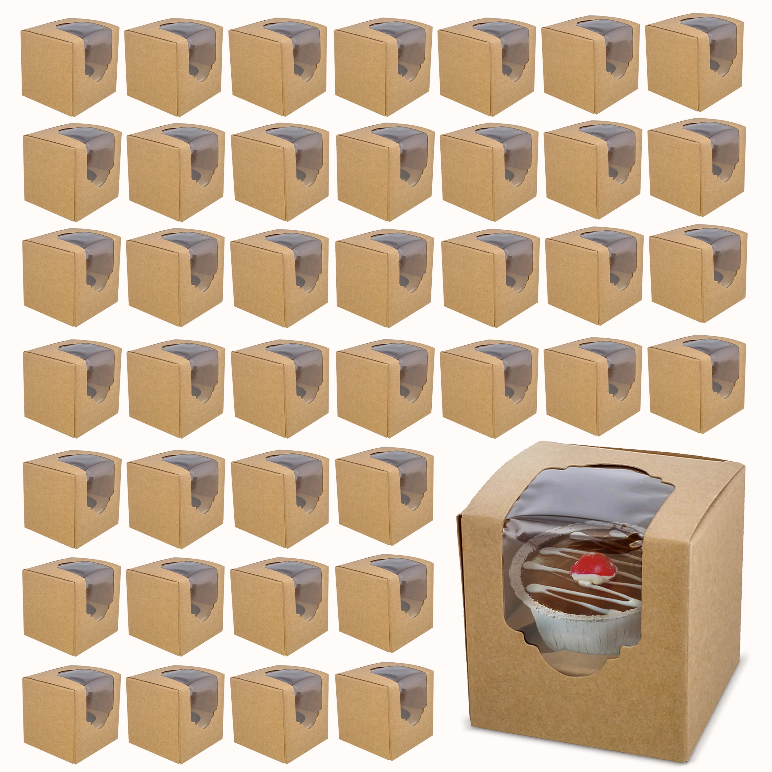 Spec101 | Disposable Mini Cupcake Carrier Containers - 100 Pk ...