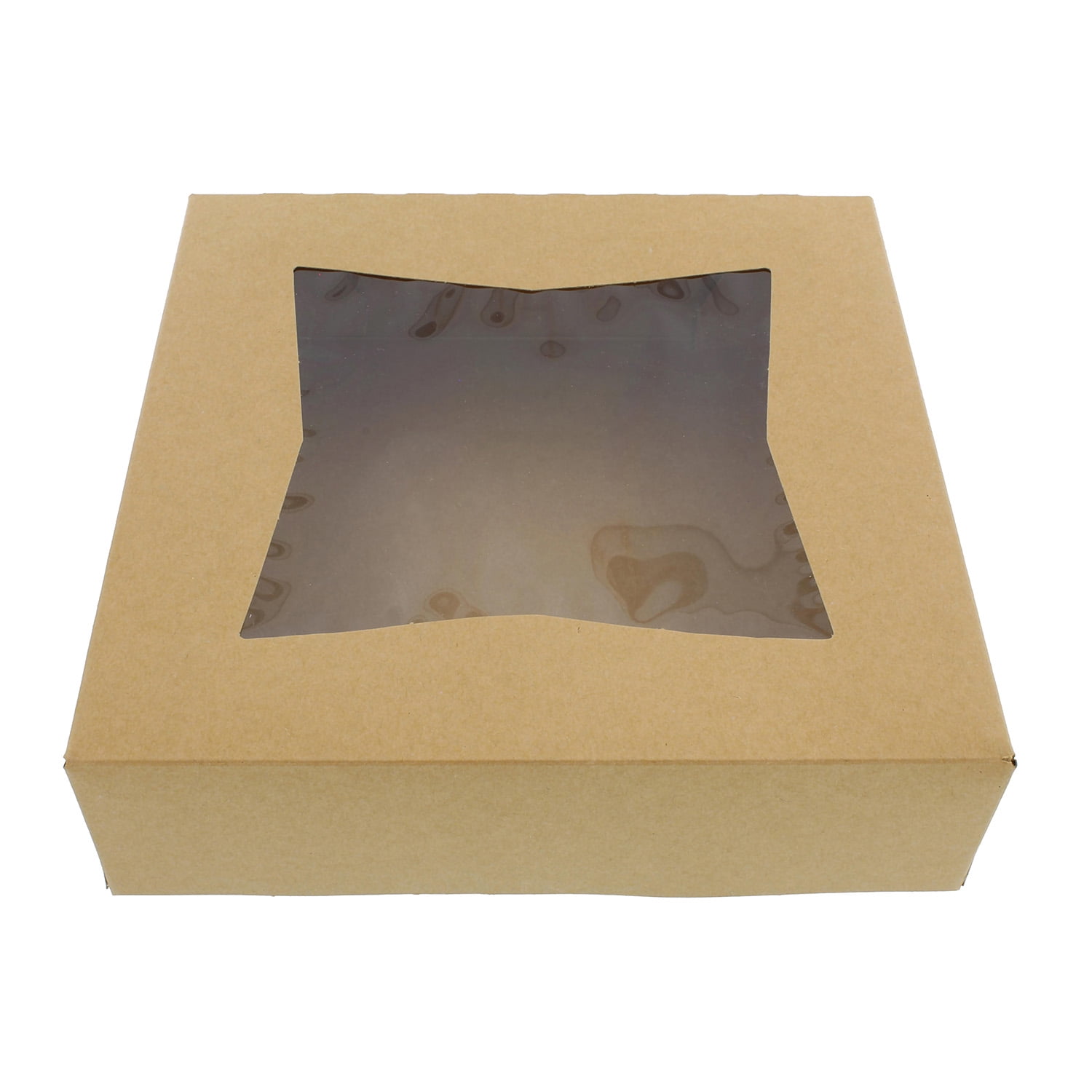 Spec101 | Easy Popup Pie Boxes with Window Pie Boxes 9x9x2.5 Inch Brown ...