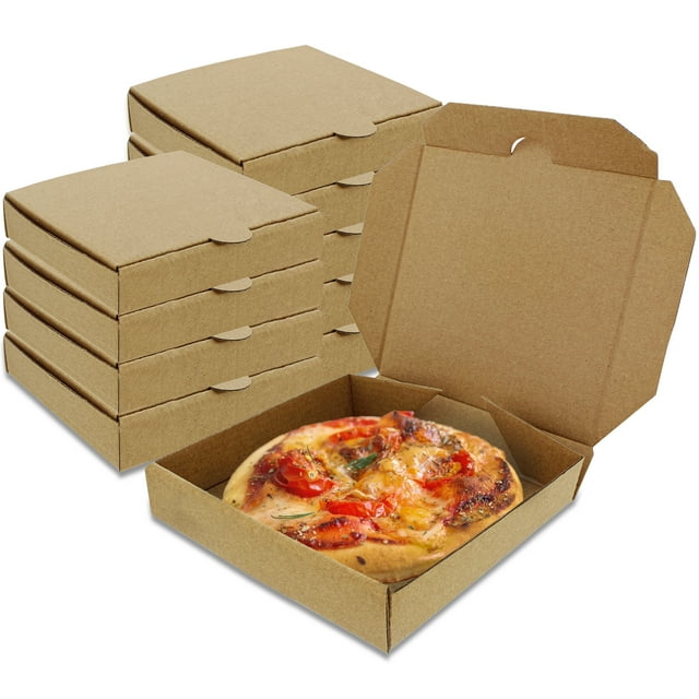 Spec101 Kraft Mini Pizza Boxes, 5 Inch, 10-Pack Bulk Packaging Paper ...