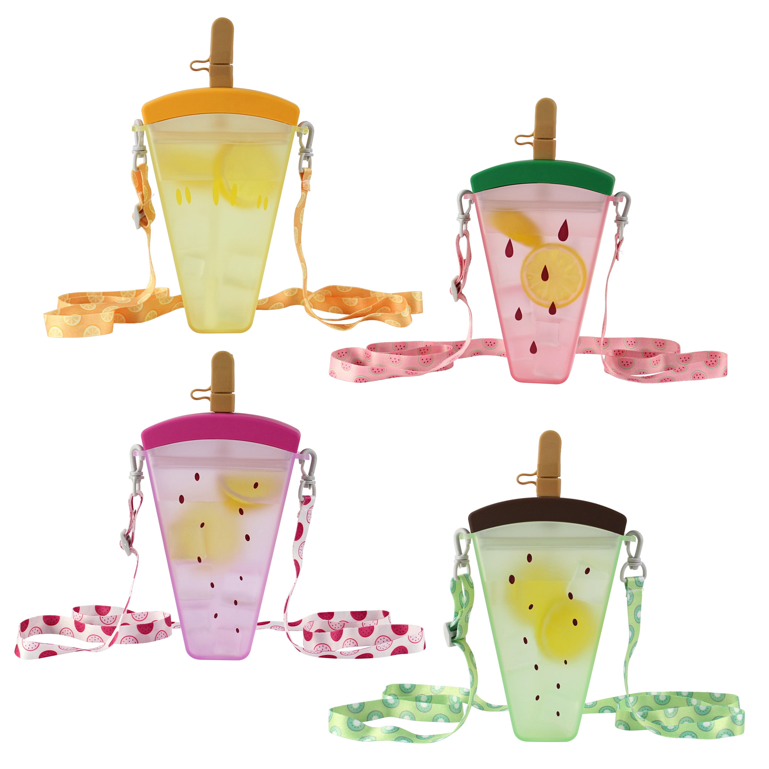 Spec101 Reusable Sip Popsicle Water Bottles- 4pk Party Favor Cute ...