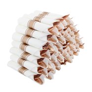 Prestee 200pc Gold Plastic Silverware Set - Pre Rolled with Napkins ...