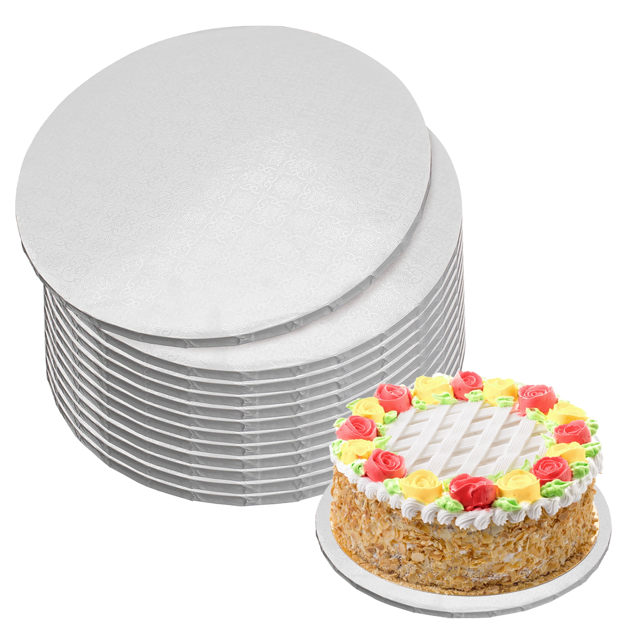 Spec101 Round Cake Boards Bulk 12pk - 10 Inch Cake Drum White 1/2in ...