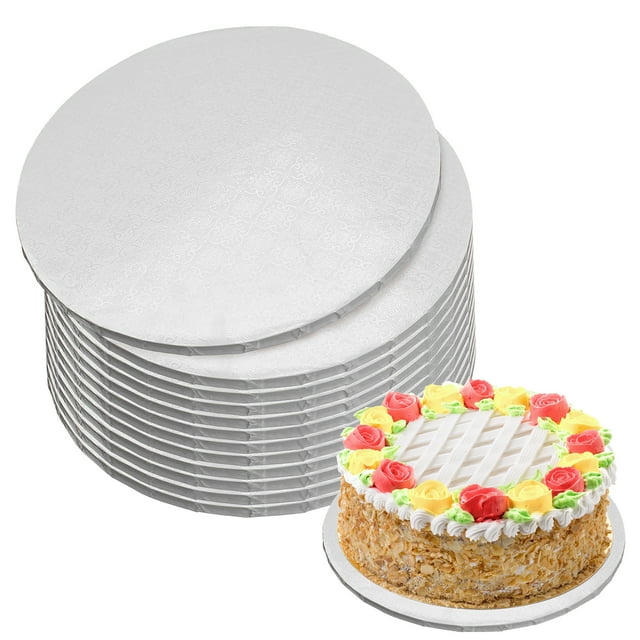 Spec101 Round Cake Boards Bulk 12pk - 10 Inch Cake Drum White 1/2in ...