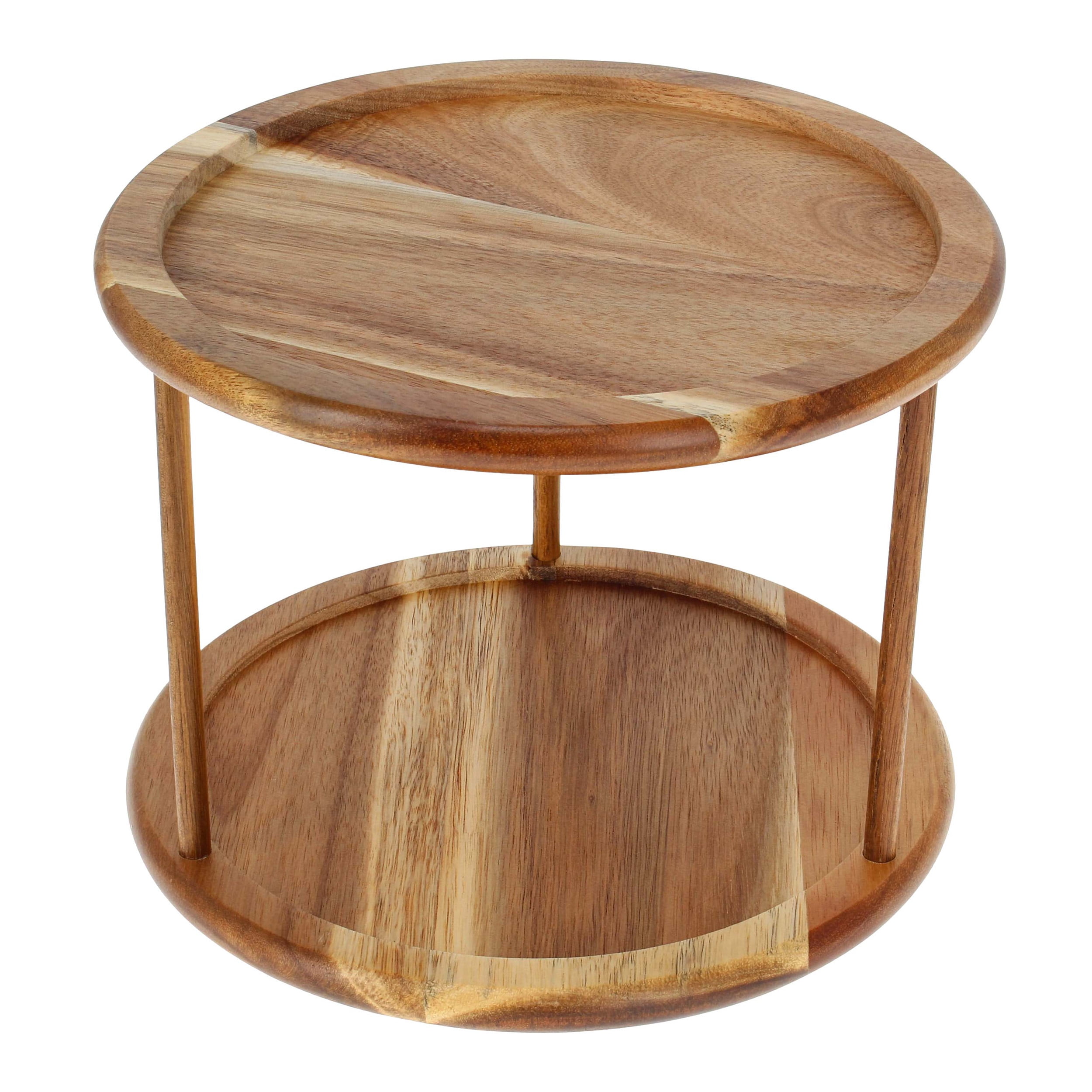 Spec101 Round Serving Platter - 2-Tier Serving Tray for Desserts and ...