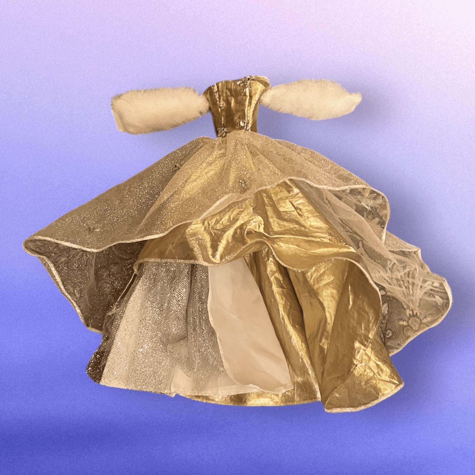 Special 2000 Edition Celebration Doll 28269 gold ball gown fur sleeve ...