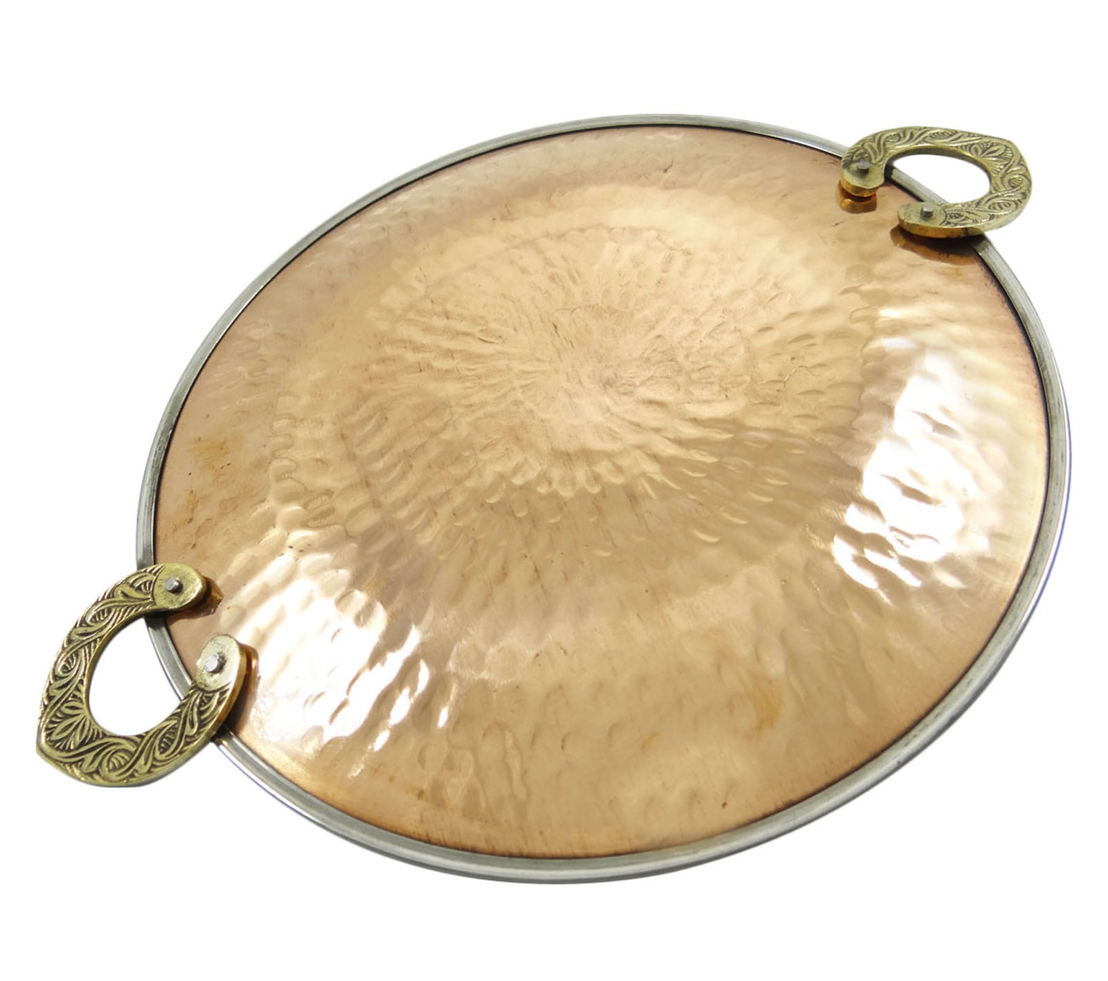 Special Authentic Indian Copper Steel Serveware Tawa Utensil Serving ...