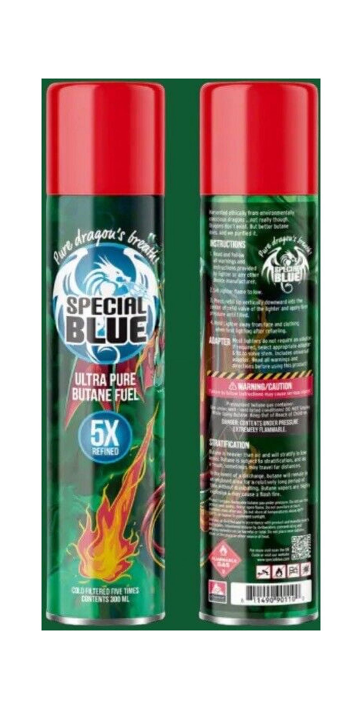 Special Blue 5X BUTANE Gas refined. Lighter Refill Fuel 300 Ml ( 2 ...