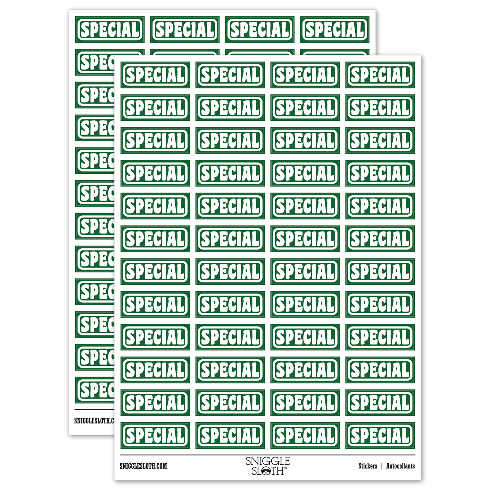 Special Bold Border Sticker Set - Dark Green - Gloss Finish - 1.25 ...