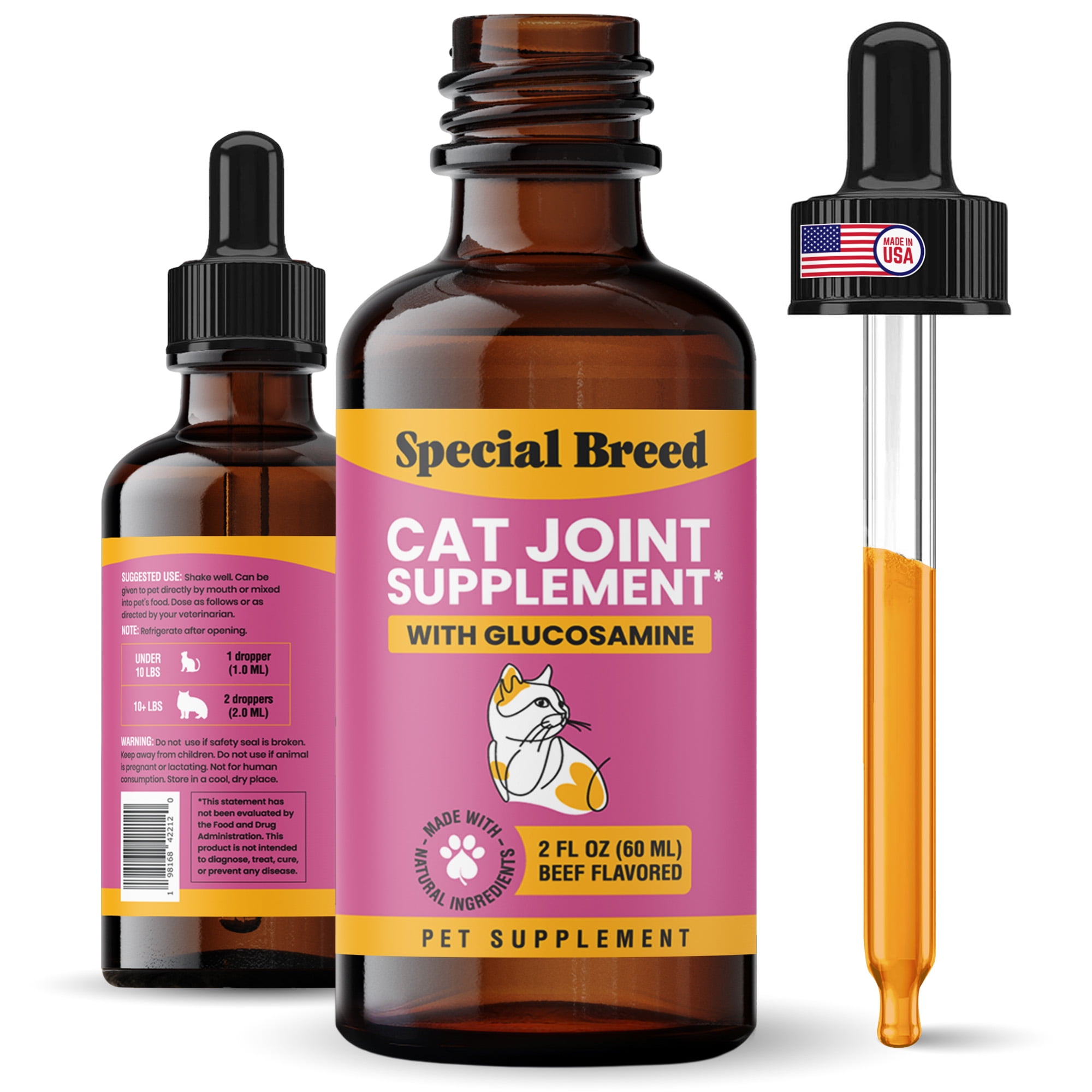 Special Breed Cat Joint Supplement, Liquid Glucosamine with Chondroitin ...