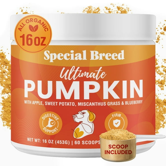 Ultimate Pumpkin for Dogs (16 oz) - with Organic Pumpkin, Apple, Sweet ...