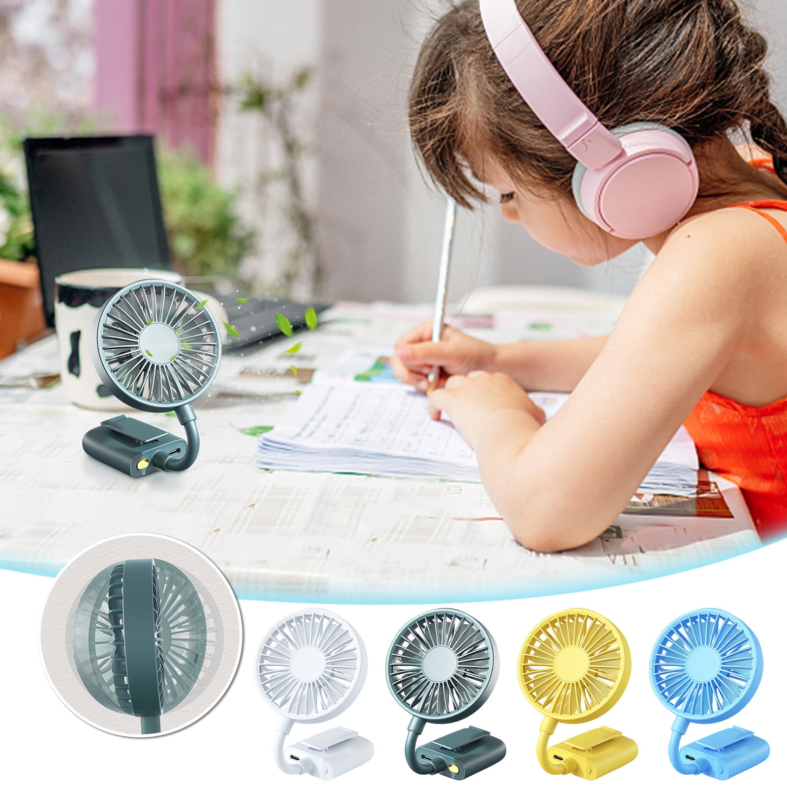 Special Buy Now, USB Portable Fan, Back Clip Design, Lightweight ...