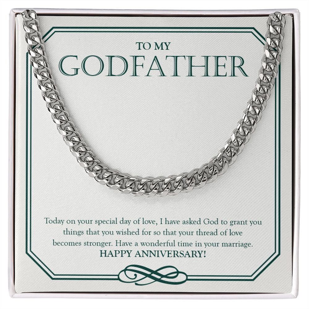 "Special Day Of Love" Godfather Wedding Anniversary Necklace Gift From ...