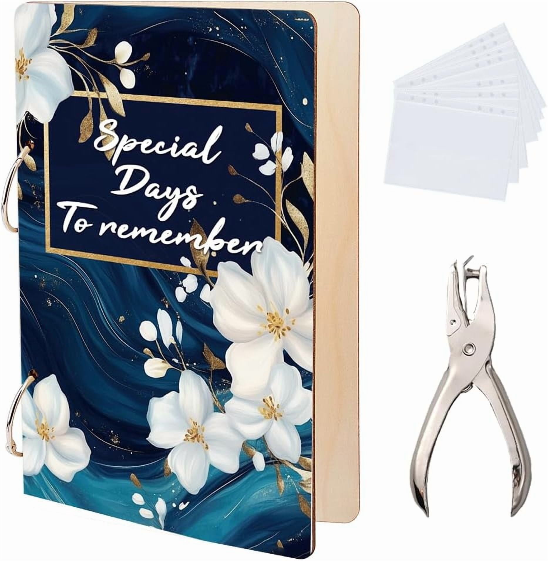 Special Days Card Organizer Waves and Flowers Greeting Card Binder ...