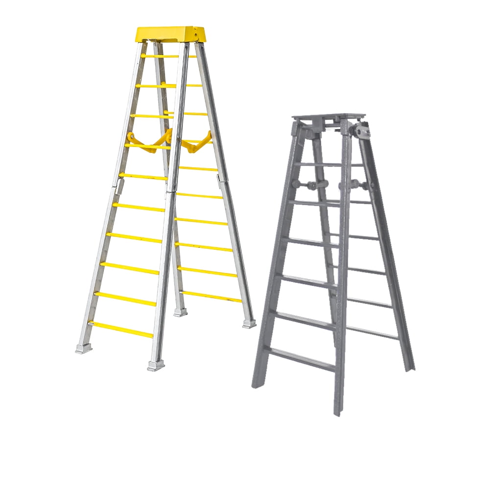 One 10 Inch Yellow Breakable & One 7 Inch Regular Silver Ladder for WWE ...