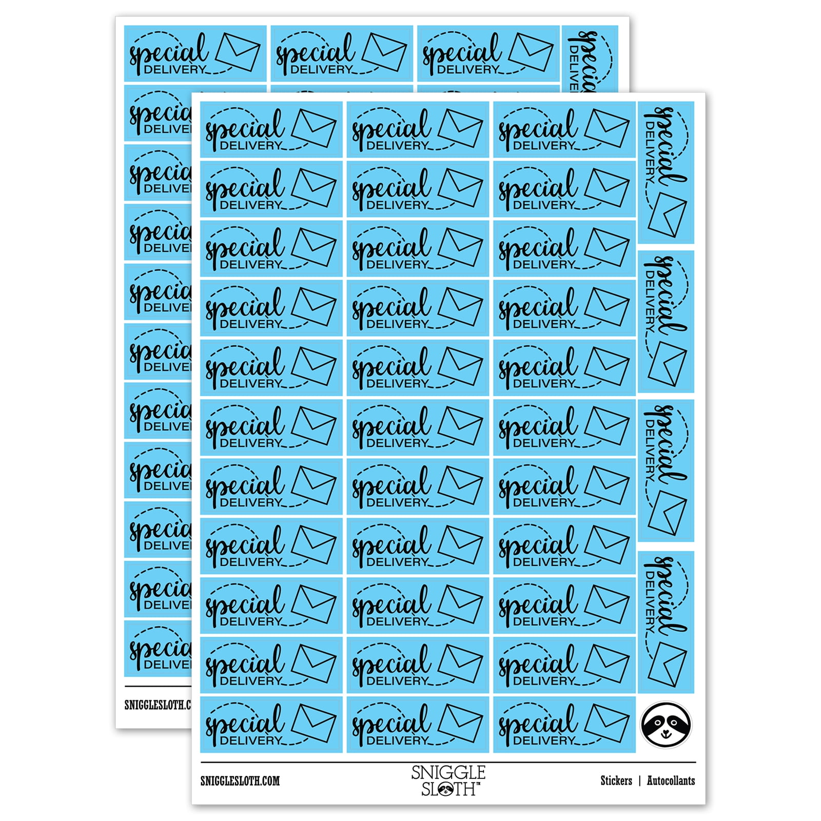 Special Delivery Mail with Envelope Sticker Set - Light Blue - Matte ...