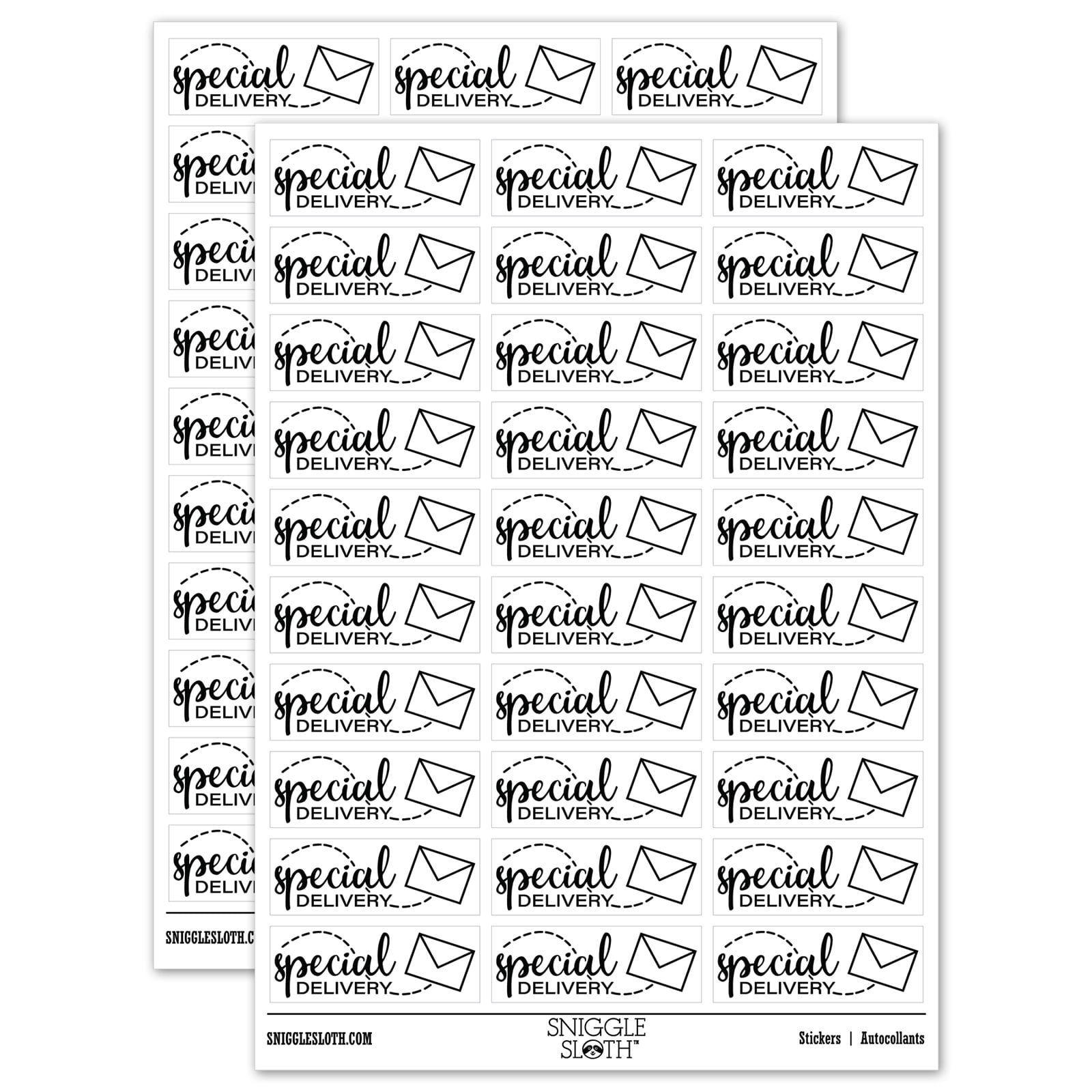 Special Delivery Mail with Envelope Sticker Set - White - Gloss Finish ...