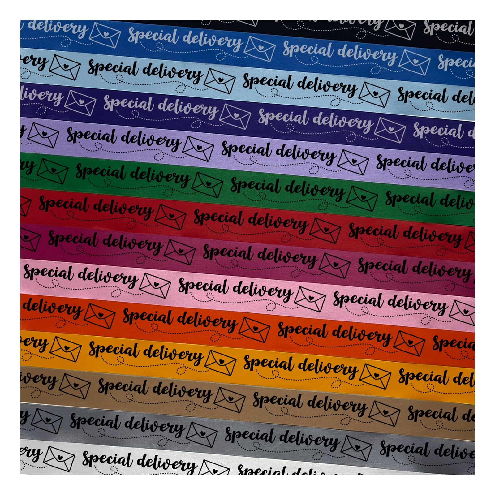 Special Delivery Script Mail Envelope with Heart Satin Ribbon for Gift ...