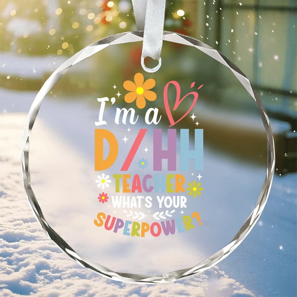 Special Education Asl Teacher Superpower Dhh Teacher Ornament Home ...