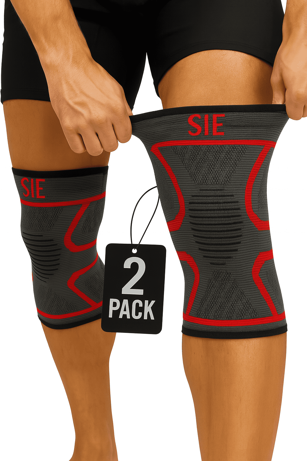 Special Essentials 2 Pack Knee Braces for Men and Women - Compression ...
