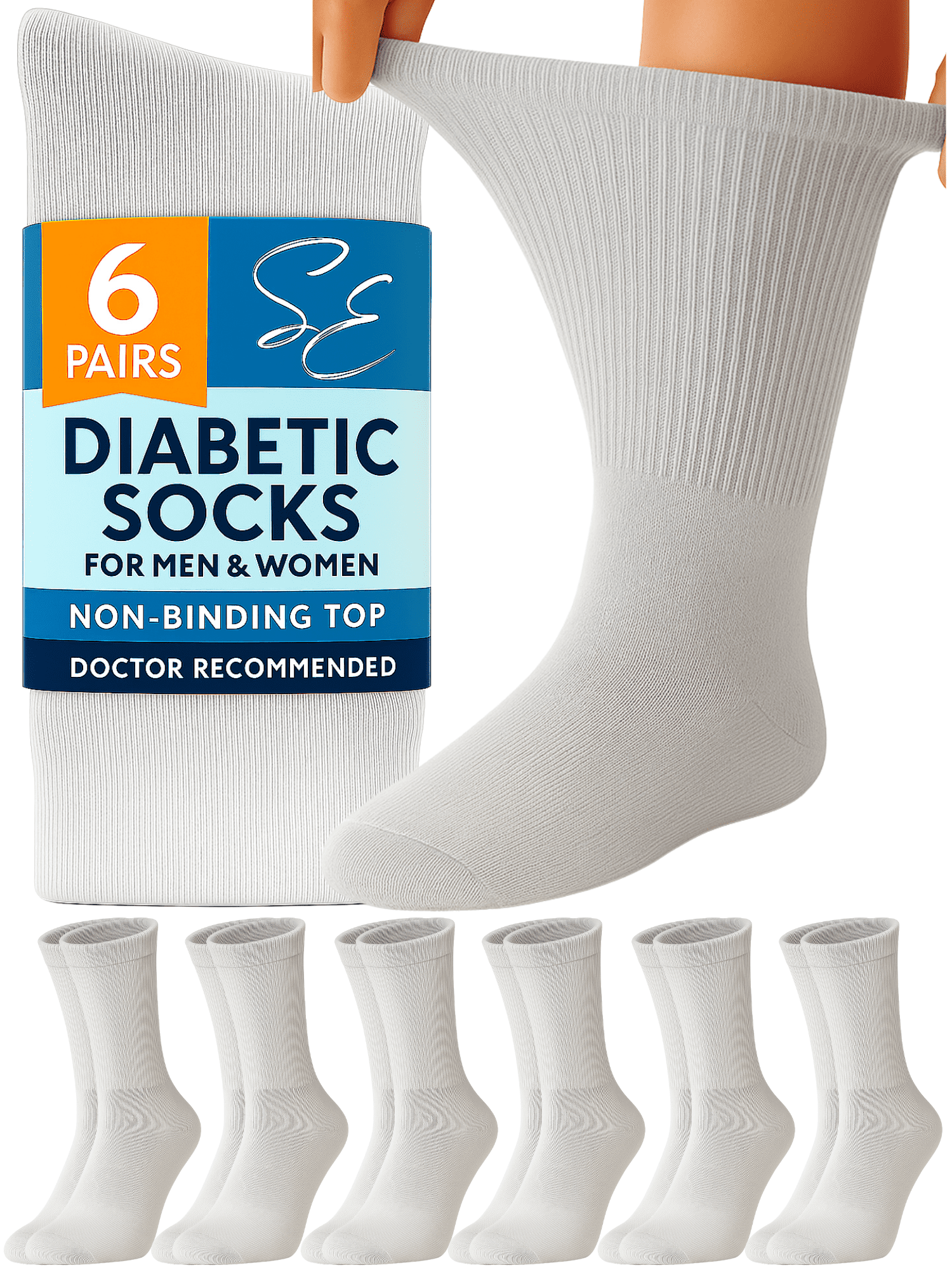 Walmart Black Friday Deals 2025 Special Essentials Cotton Diabetic Crew Socks, Grey, 6 Pairs ...