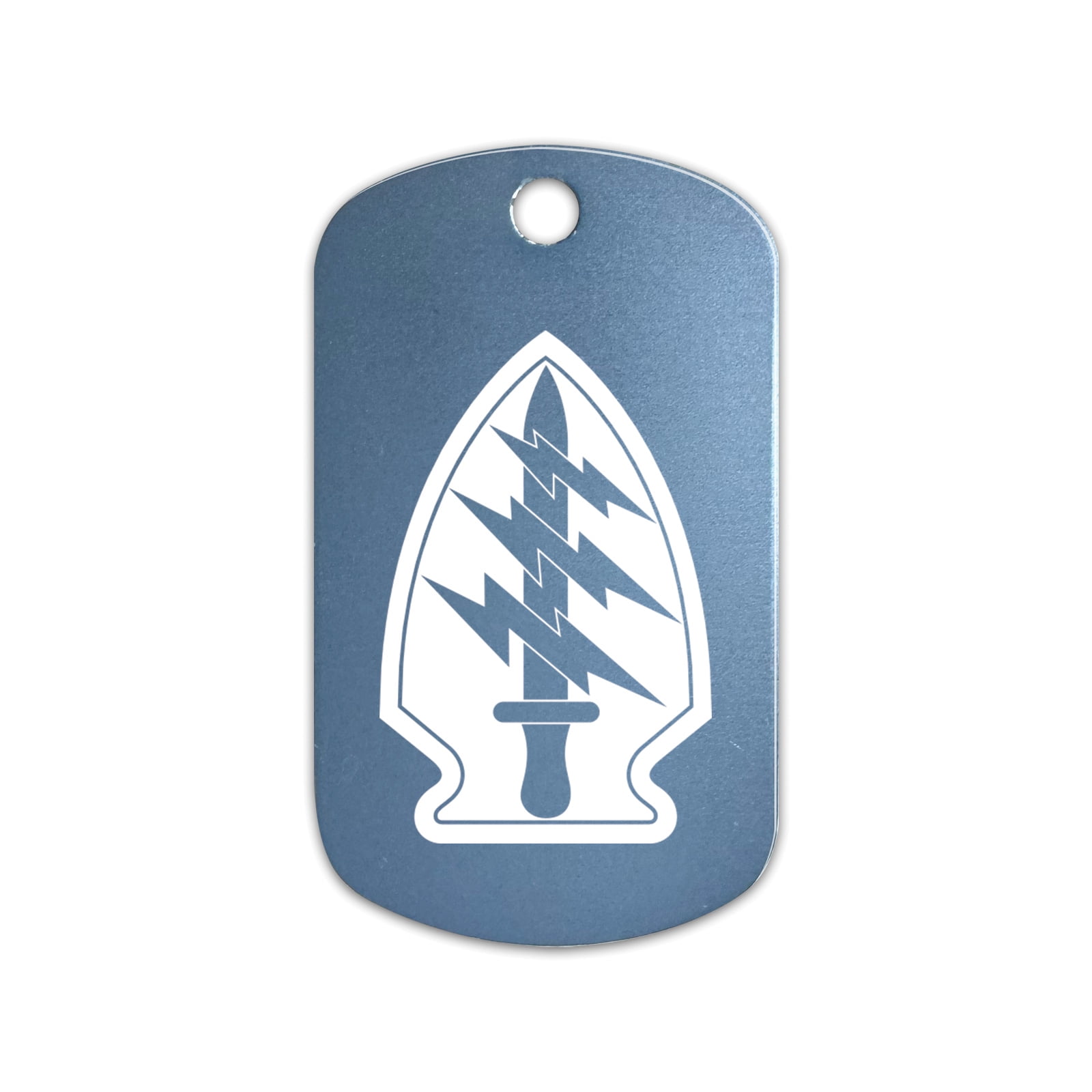 Special Forces Airborne Insignia GI Dog Tag Aluminum Keychain 0 - Light ...