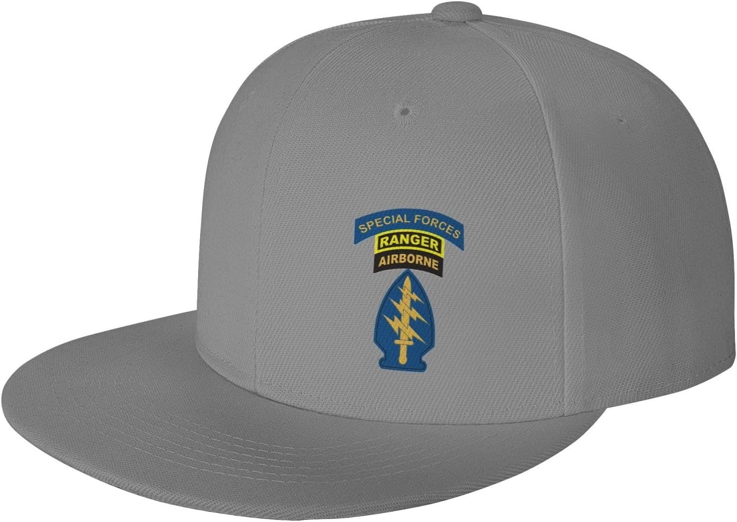 Special Forces Ranger Airborne Flat Brim Cap Unisex Flat Bill Baseball ...