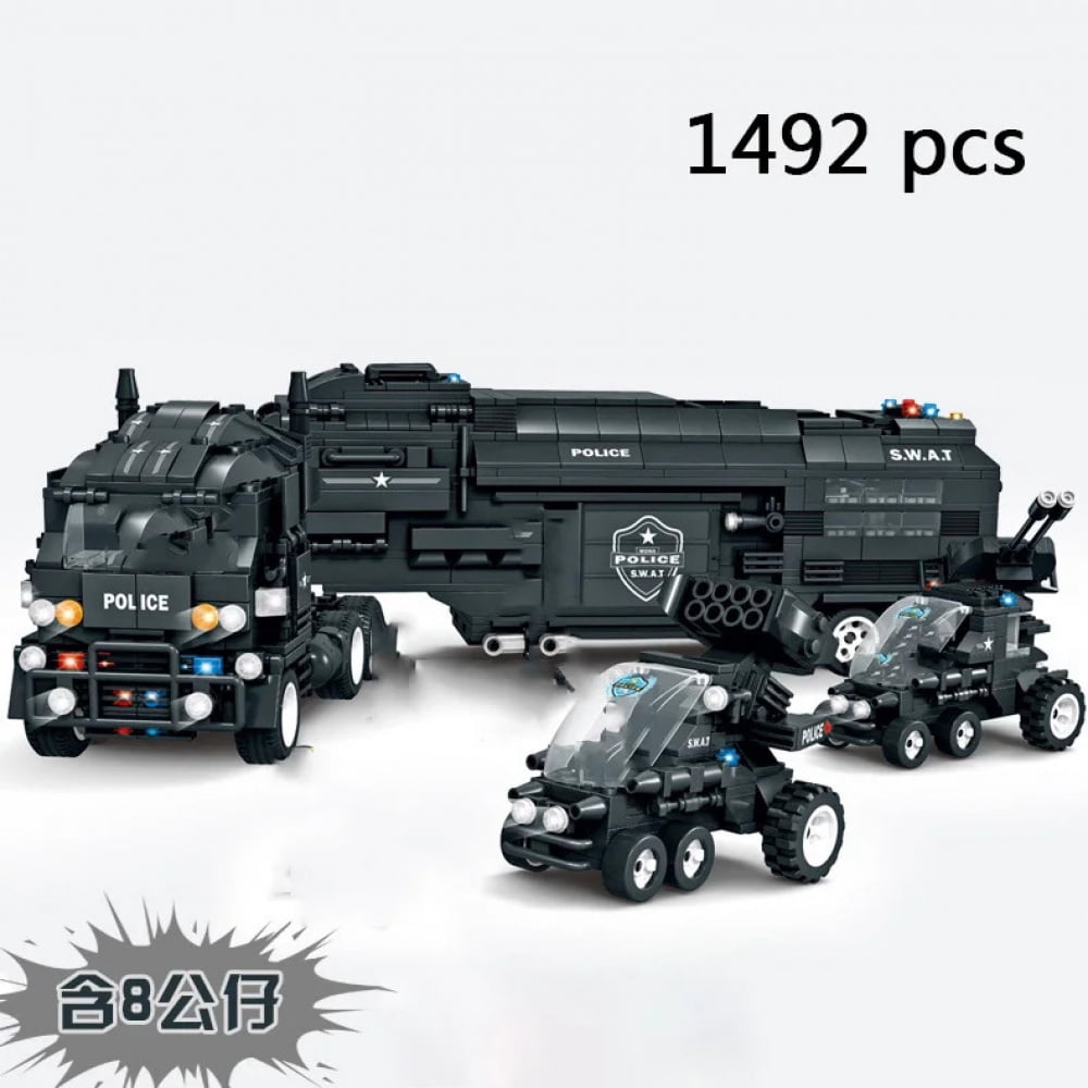 Special Forces SWAT Military Vehicle Car Police Station Bus Sets ...