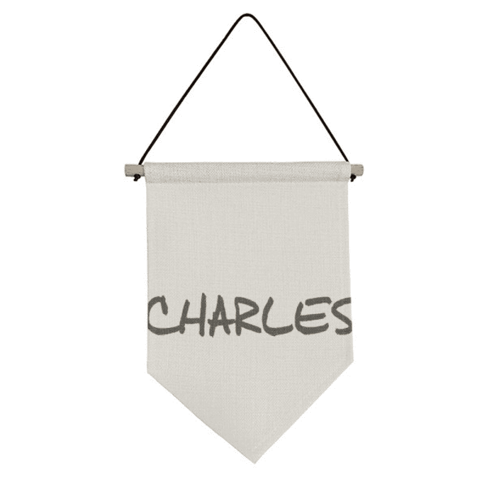Special Handwriting English Name CHARLES Canvas Flag Hanging Wall Art ...