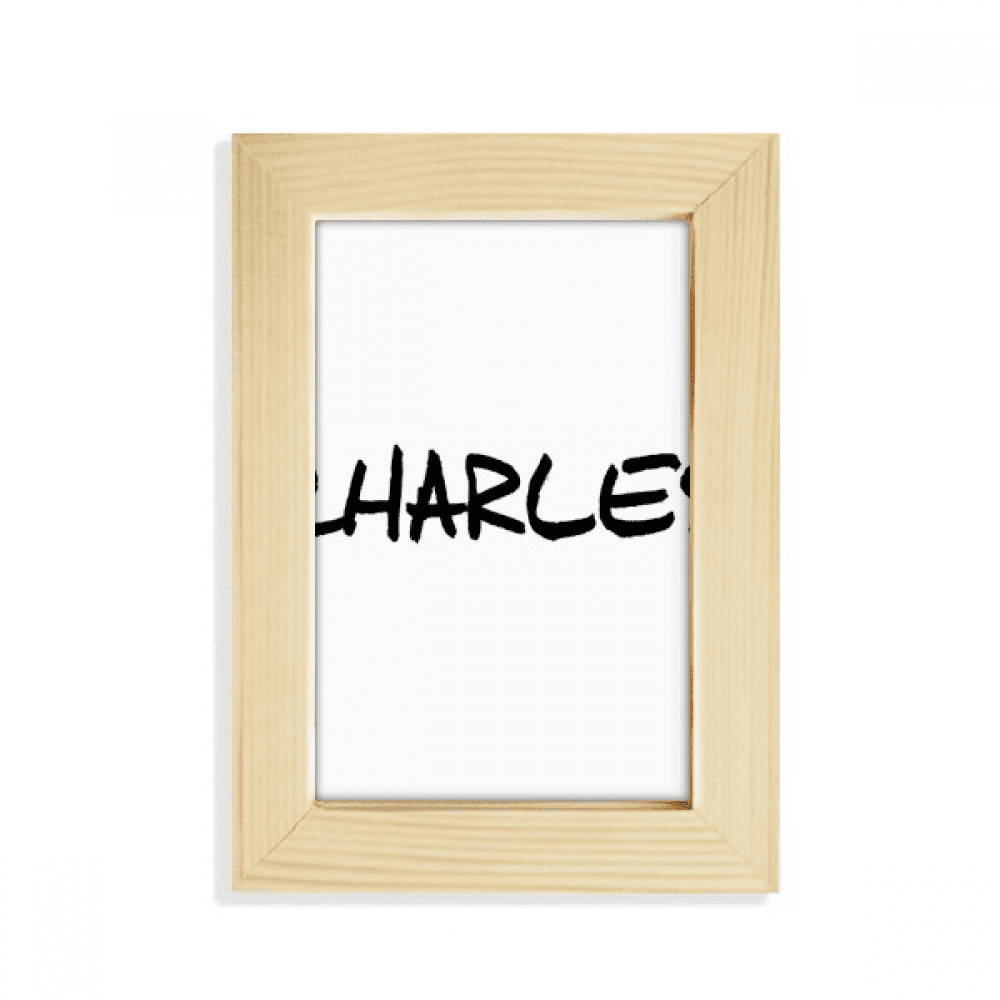 Special Handwriting English Name CHARLES Desktop Display Photo Frame ...