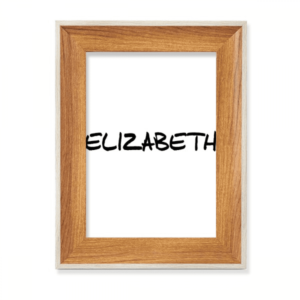 Special Handwriting English Name ELIZABETH Desktop Wooden Photo Frame ...