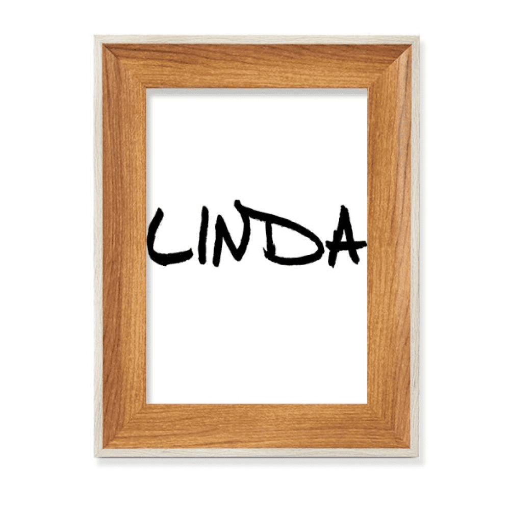 Special Handwriting English Name LINDA Desktop Wooden Photo Frame ...