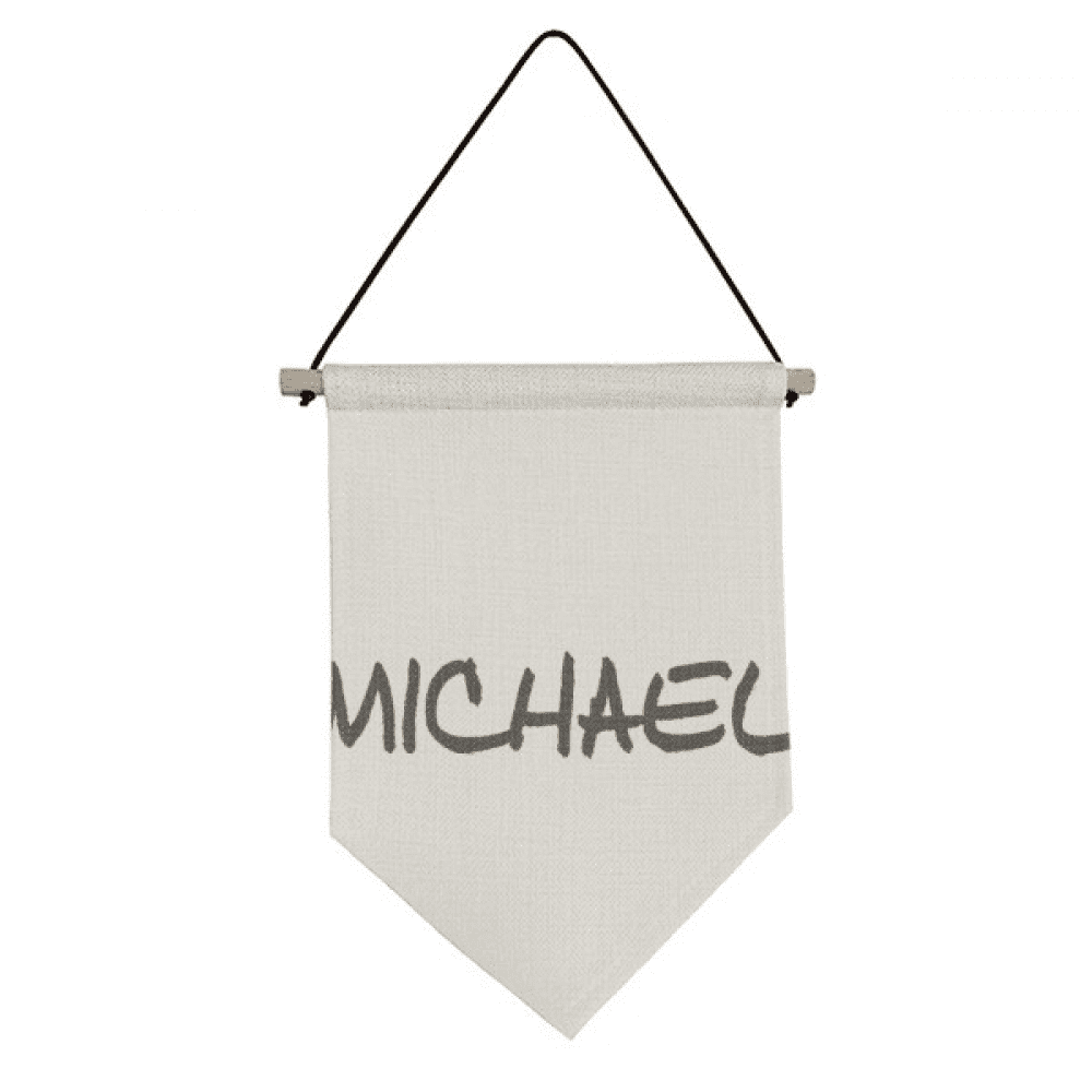 Special Handwriting English Name MICHAEL Canvas Flag Hanging Wall Art ...