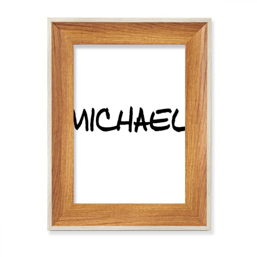 Special Handwriting English Name MICHAEL Desktop Wooden Photo Frame ...
