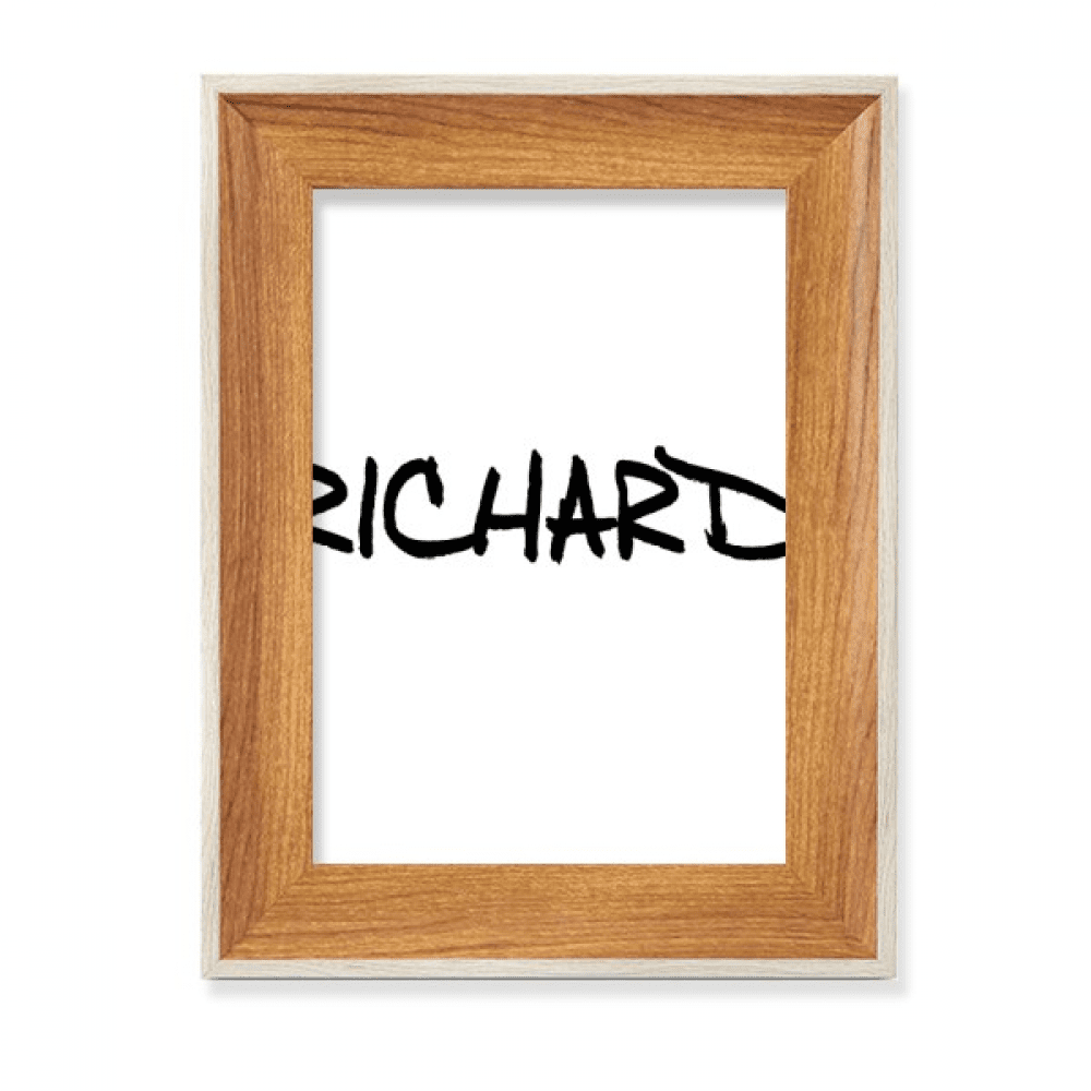 Special Handwriting English Name RICHARD Desktop Wooden Photo Frame ...