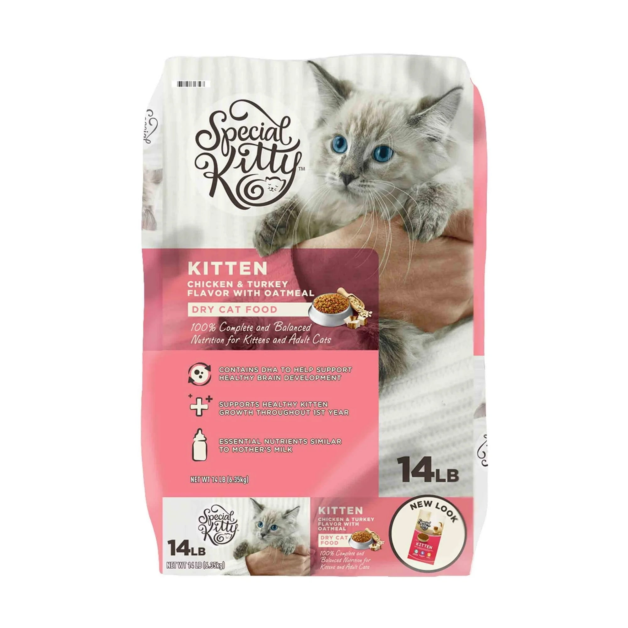 Special Kitty Chicken & Turkey Flavor with Oatmeal Kibble Dry Cat Food ...