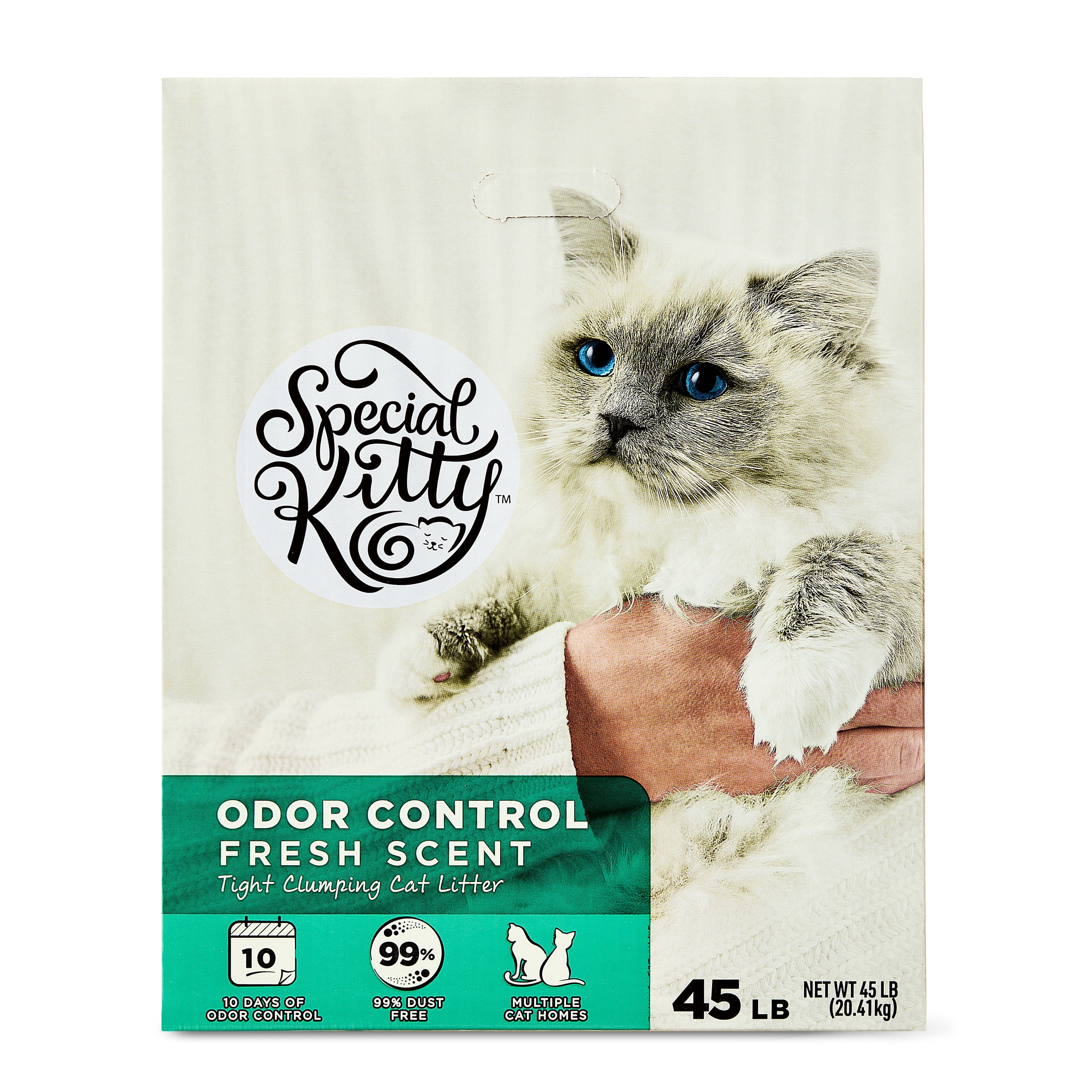 Special Kitty Clumping Clay Cat Litter, Fresh Scent, 45 lbs Box ...